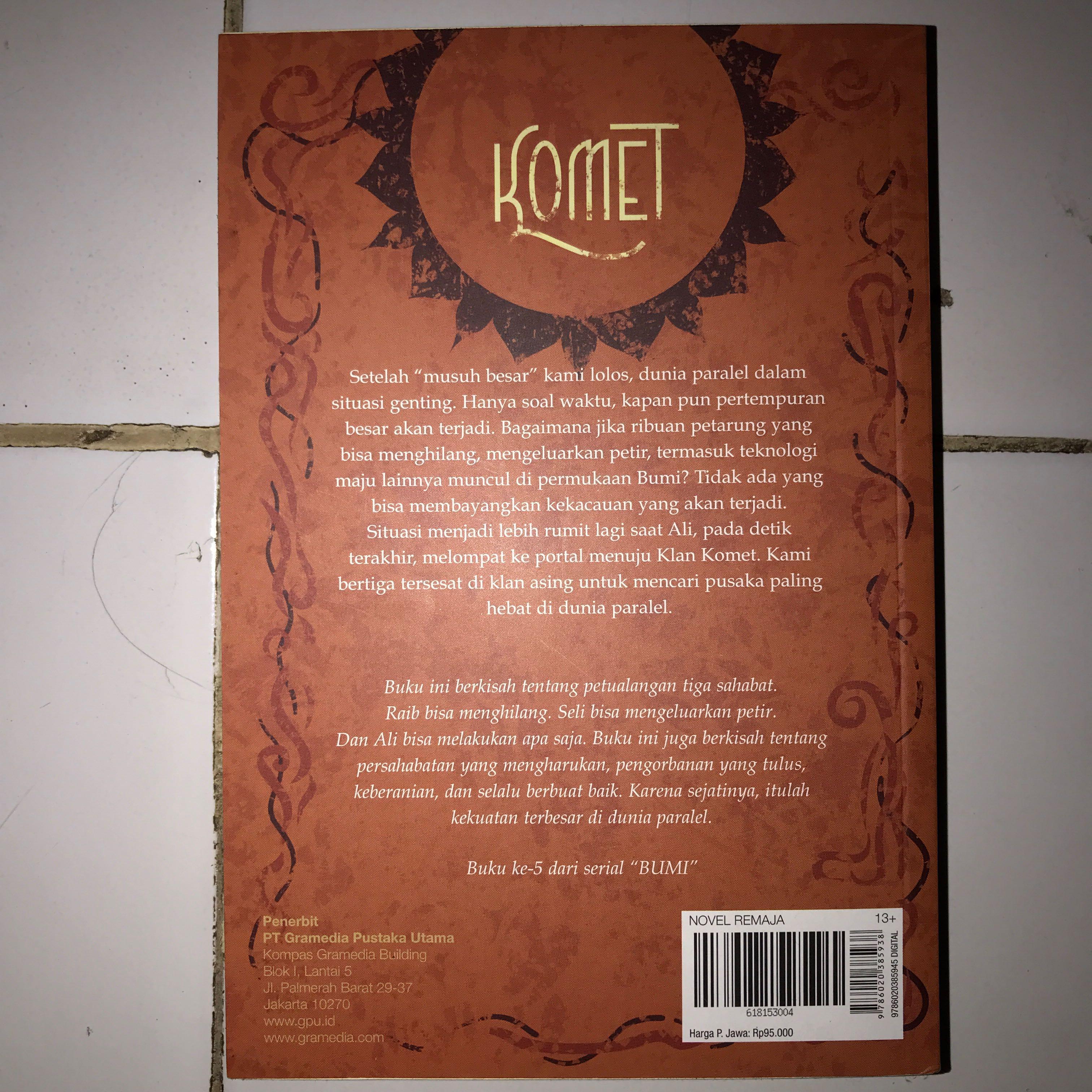 Komet - Tere Liye, Buku & Alat Tulis, Buku di Carousell