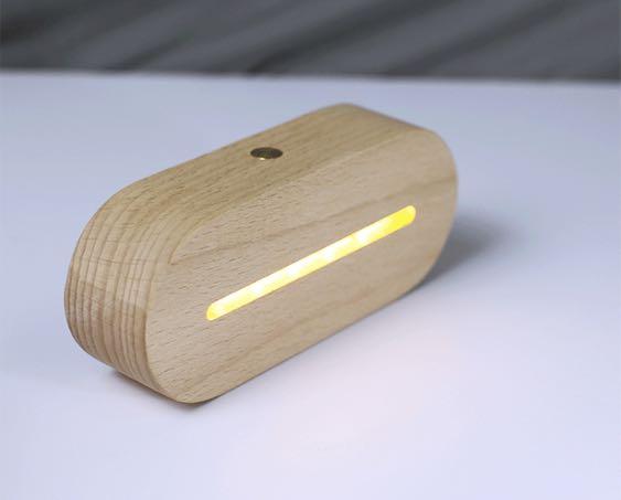 LED Wood Base Transparent Portrait Illustration Engraved Acrylic Night ...