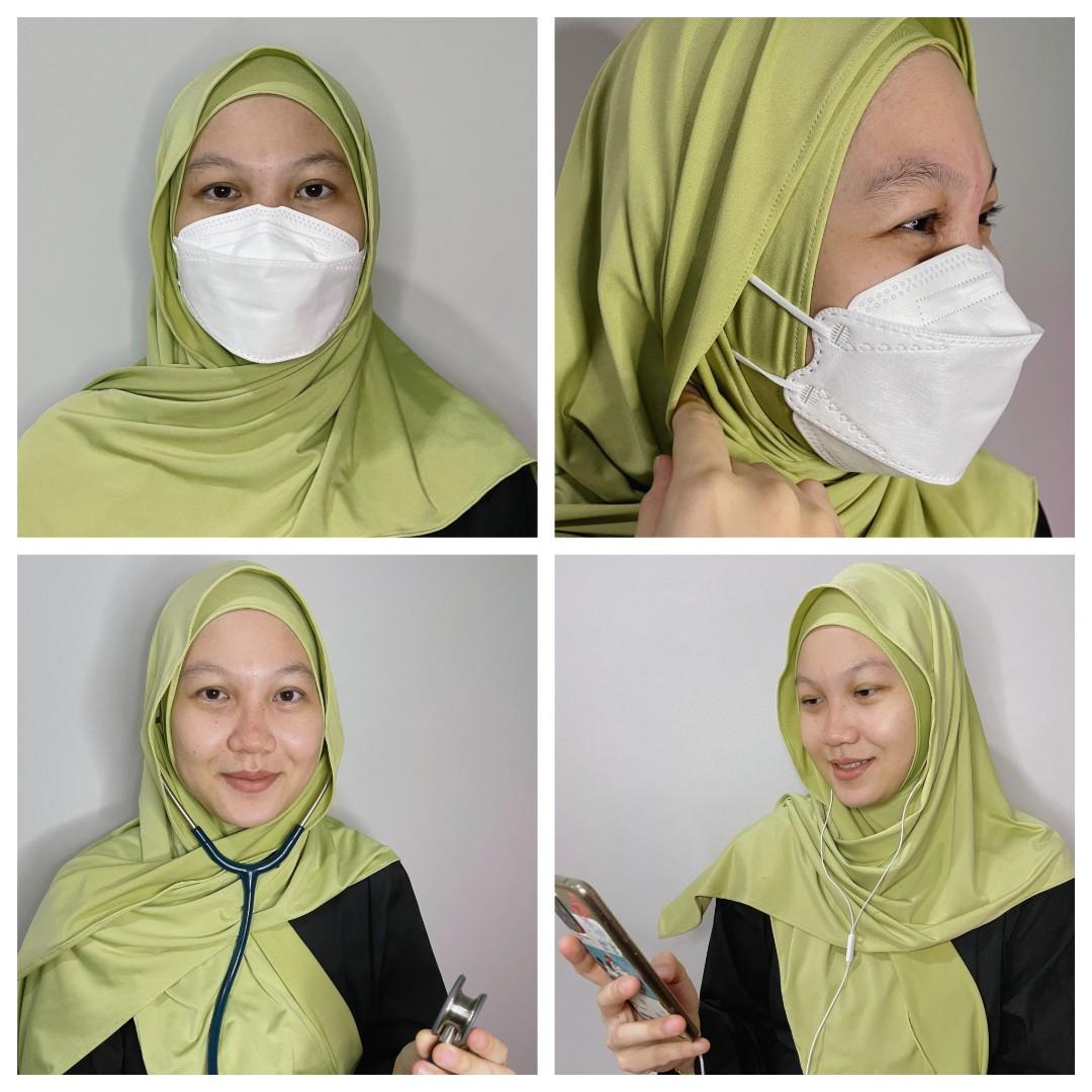 Mask-able hijab, Women's Fashion, Muslimah Fashion, Hijabs on Carousell