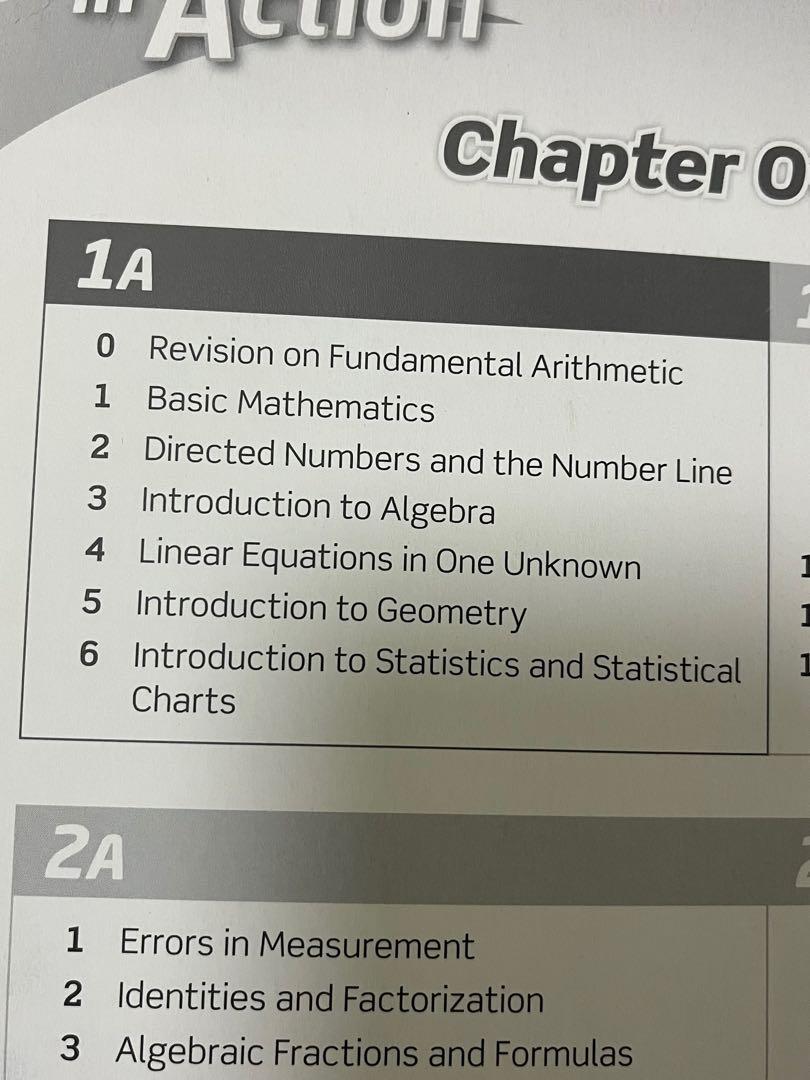 Mathematics in Action 1A-pearson, 興趣及遊戲, 書本 & 文具, 教科書 - Carousell