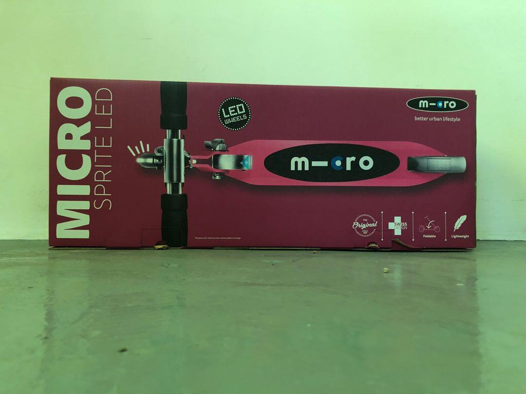 MICRO SCOOTER SPRITE PINK LED, Sports Equipment, Other Sports Equipment ...