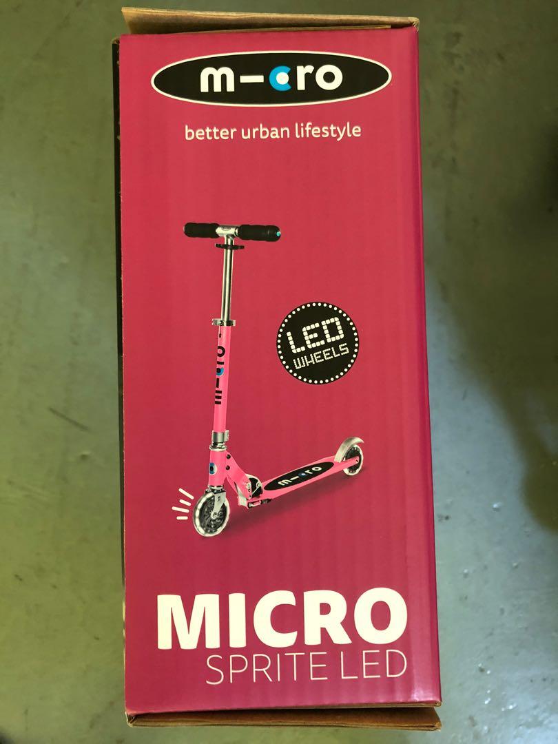 MICRO SCOOTER SPRITE PINK LED, Sports Equipment, Other Sports Equipment ...