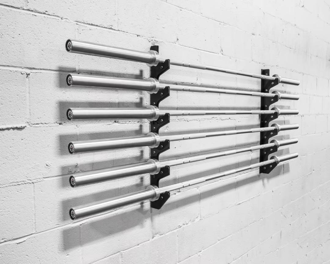 MMB Barbell Holder Wall Mounted Rack 6 Barbells, Sports Equipment ...