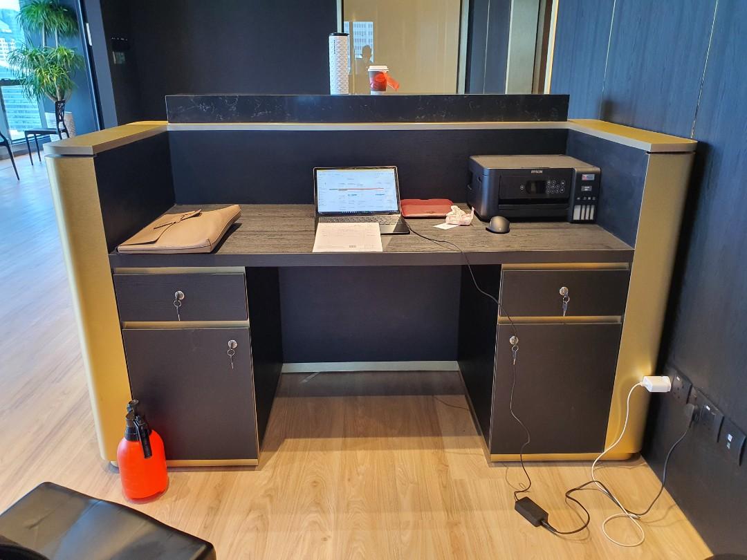 Movable Reception Counter (Modern Luxury Design), Furniture & Home ...