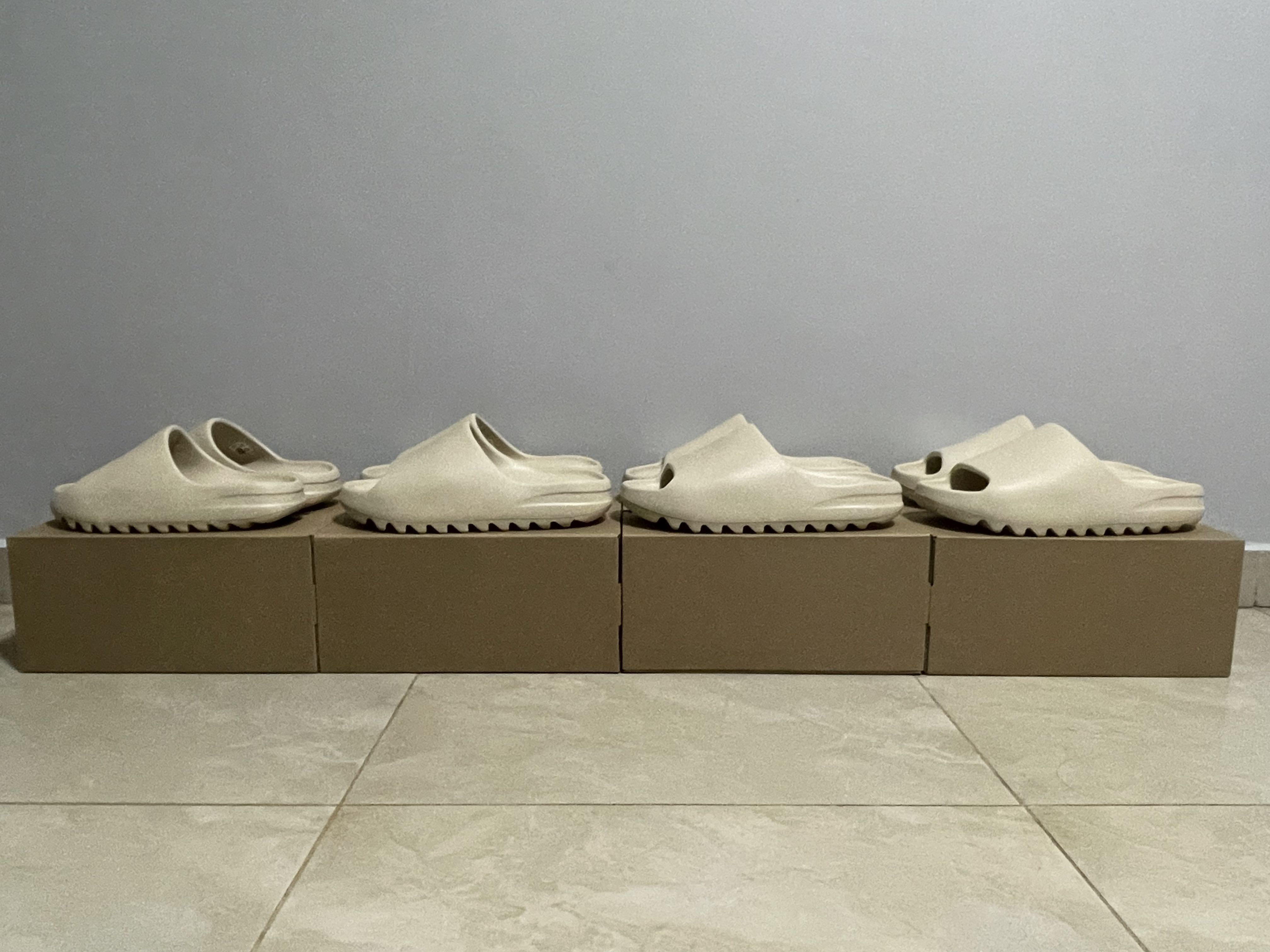 [Multiple Sizes] Yeezy Slides Bone, Men's Fashion, Footwear, Sneakers ...