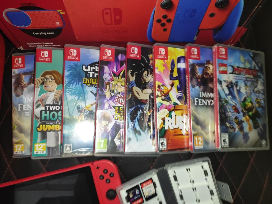 nintedo switch v2 mario ed with 24 games, Video Gaming, Video Game ...