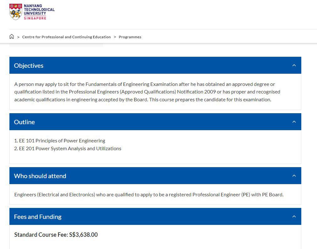NTU Preparatory course for Fundamentals of Engineering Examination (FEE ...