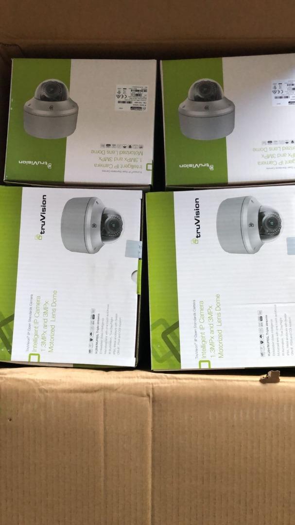 One container lot of GE interlogix truevision CCTV camera DVR/NVR and ...