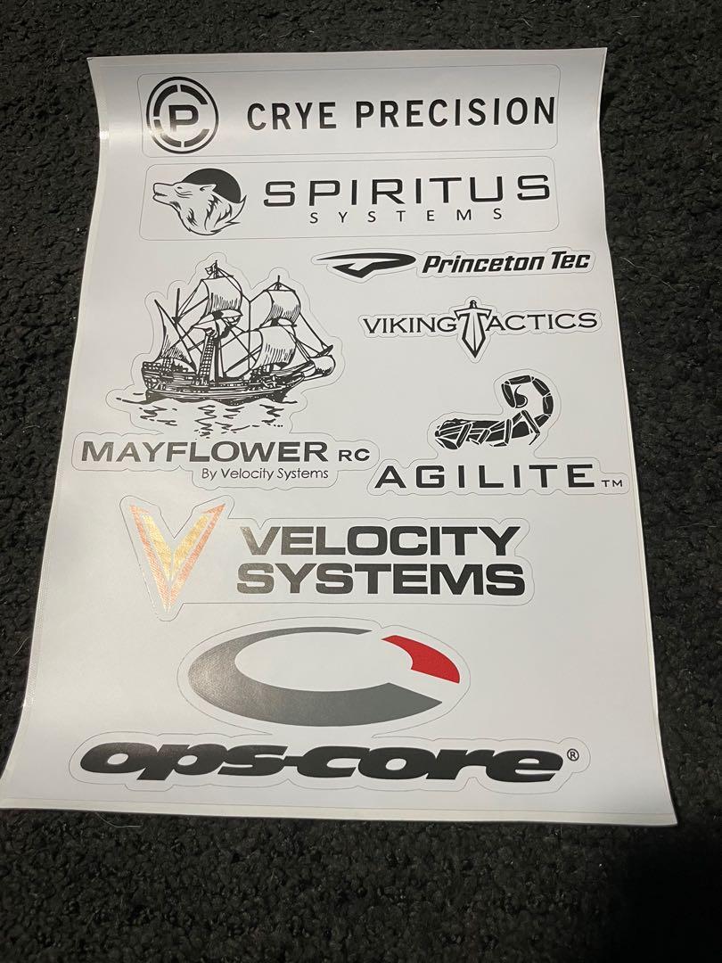 OPS-CORE/VELOCITY SYSTEMS/CRYE PRECISION/SPIRITUS SYSTEMS PVC stickers ...