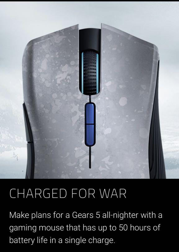 Razer Mamba 2022 Wireless Gaming Laptop & Desktop Mouse Gears 5 Edition ...