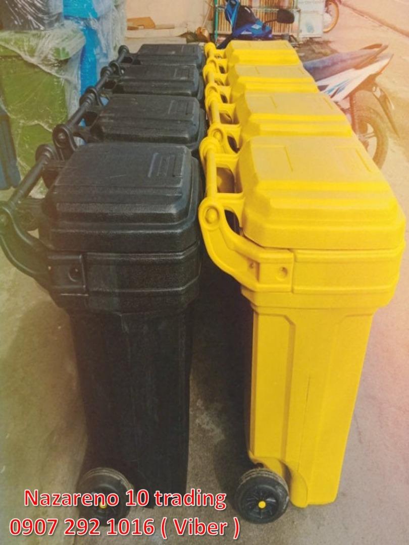 Roller king trash bin w/wheels 150L 215, Furniture & Home Living ...