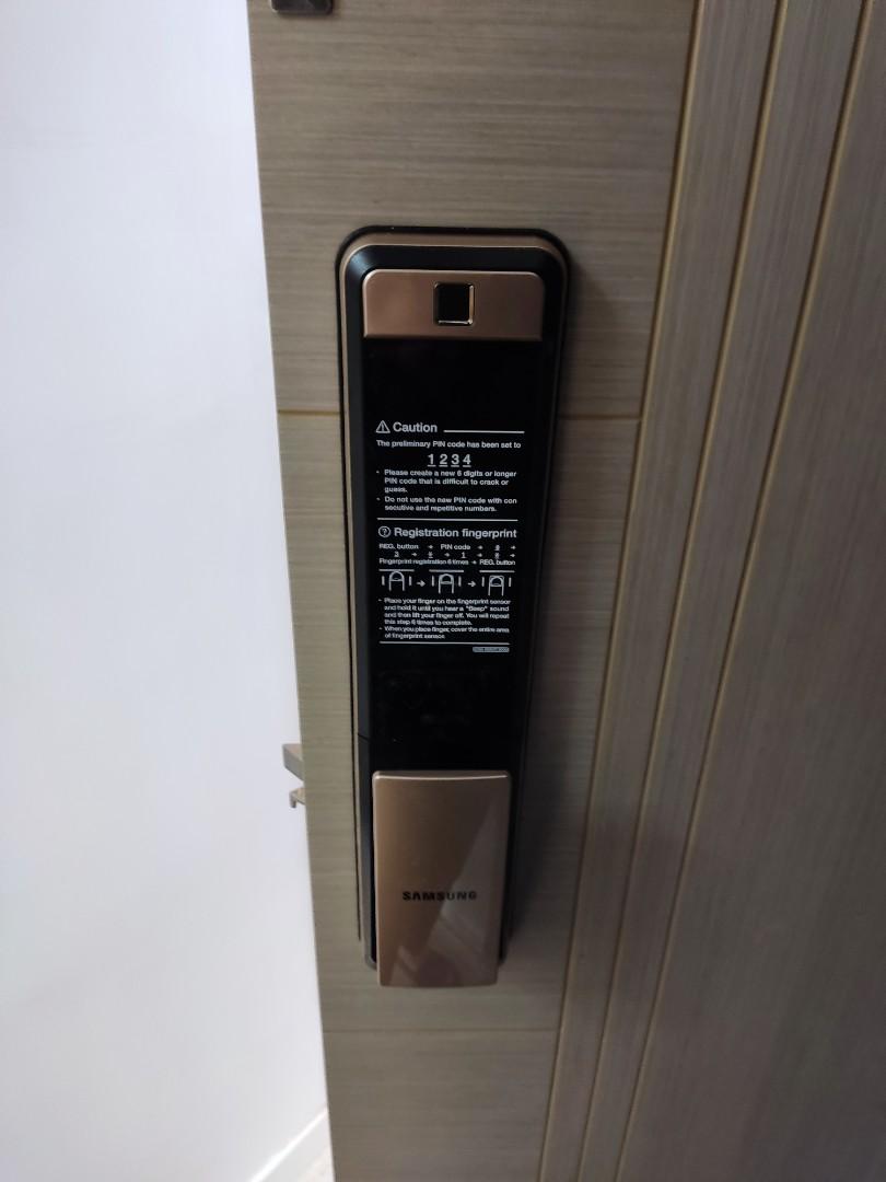 Samsung 電子鎖 原裝行貨 p72 609 連安裝, 傢俬＆家居, 保安及門鎖 , 門鎖、門、閘 - Carousell