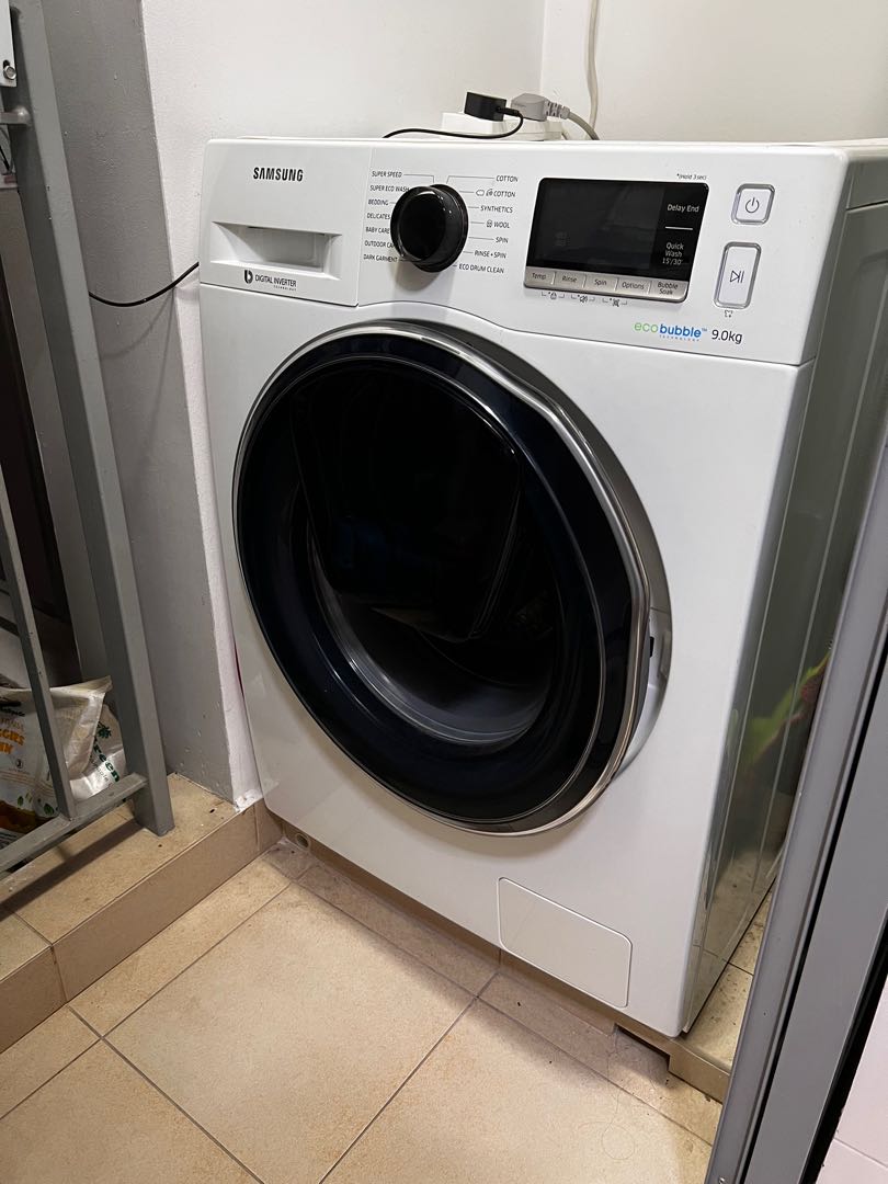 Samsung Add Wash front load washing machine 9kg, TV & Home Appliances ...