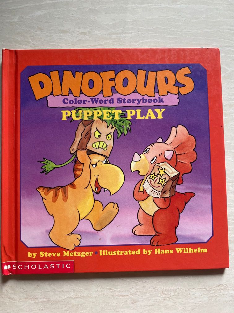 Scholastic Dinifours color word storybook puppet play (by Steve metzger ...