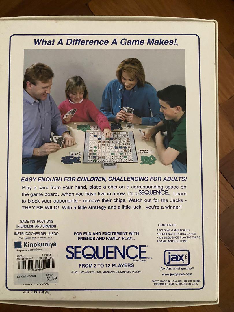 Sequence BoardGame, Hobbies & Toys, Toys & Games on Carousell