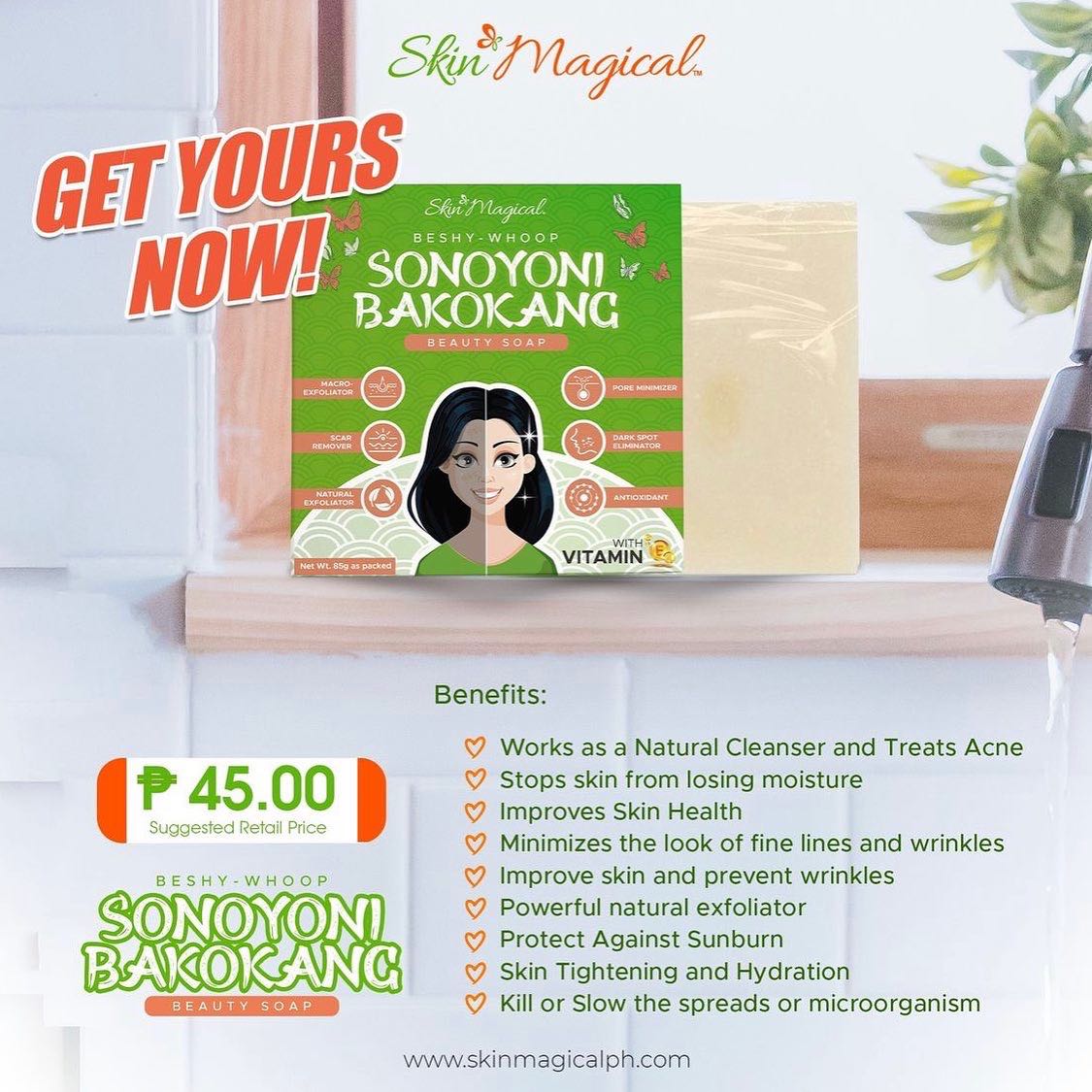 Skin Magical Sonoyoni Bakokang Soap, Beauty & Personal Care, Bath ...