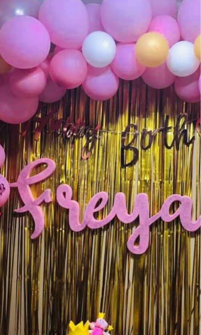 Styro name backdrop, Babies & Kids, Babies & Kids Fashion on Carousell