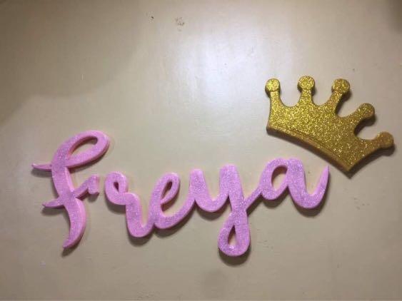 Styro name backdrop, Babies & Kids, Babies & Kids Fashion on Carousell