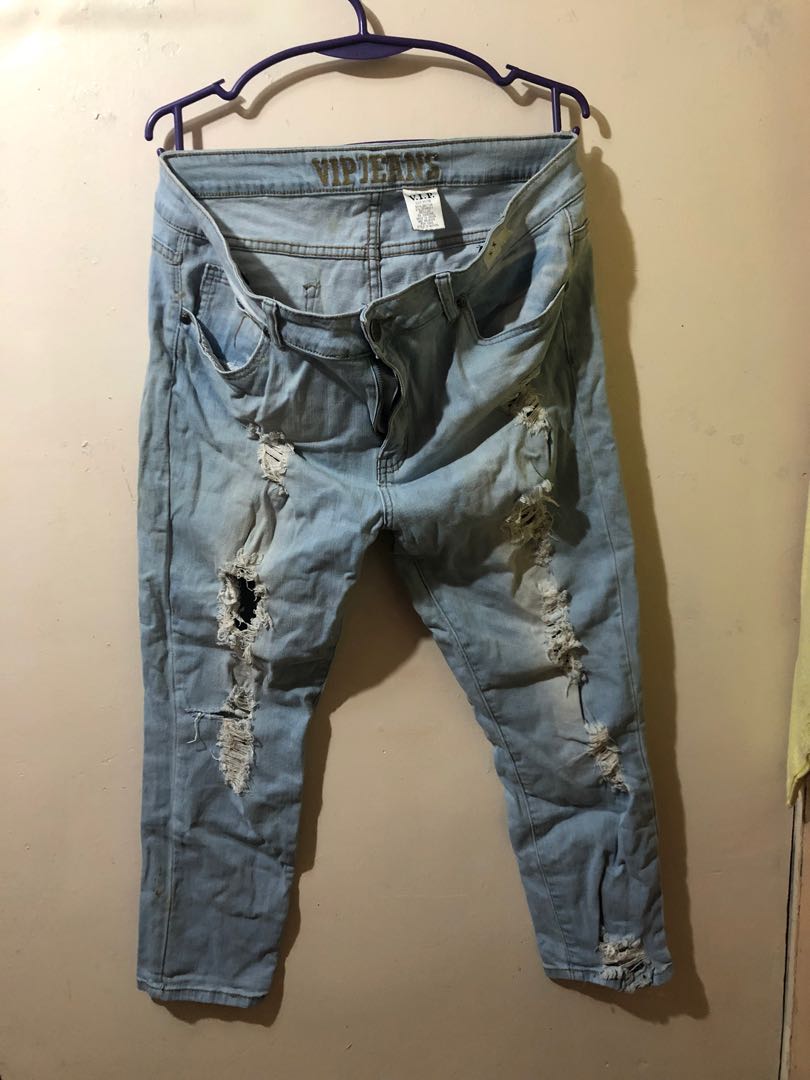 Tattered Jeans, Women's Fashion, Bottoms, Jeans on Carousell