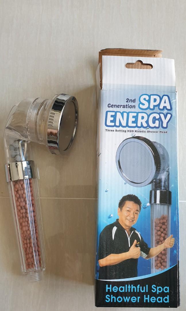 THREE SETTING H20 KINETIC SHOWER HEAD, Furniture & Home Living ...