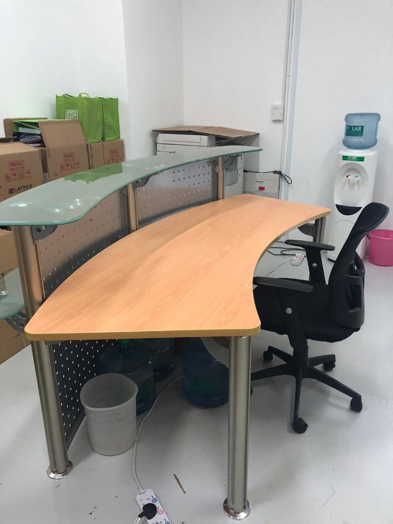Used front desk/working table for office and shop, Furniture & Home ...