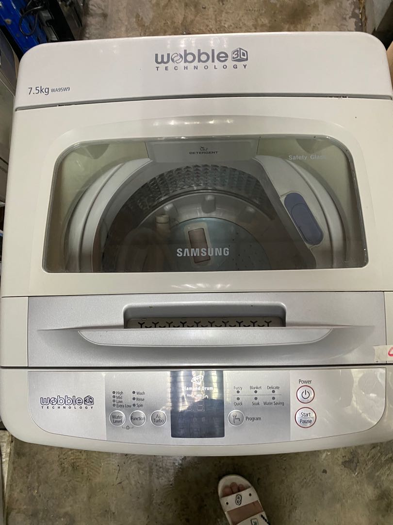 White Samsung 7.5KG Top Loading Washing Machine, TV & Home Appliances ...