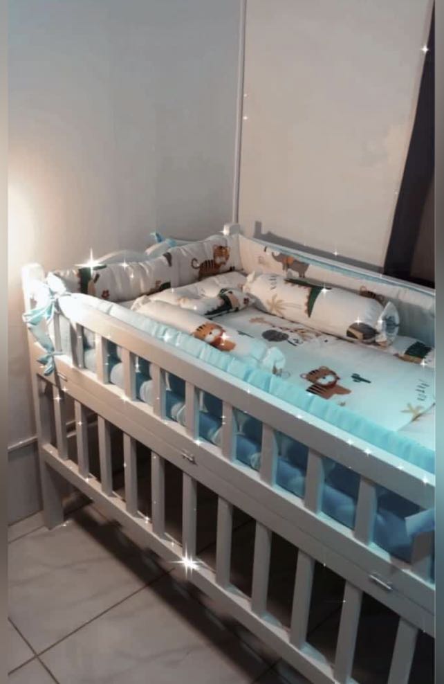 WOODEN CRIB 28x48 DROP SIDE, Babies & Kids, Baby Nursery & Kids ...