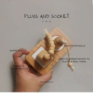 Wooden toy plugs and socket, Babies & Kids, Baby Nursery & Kids ...