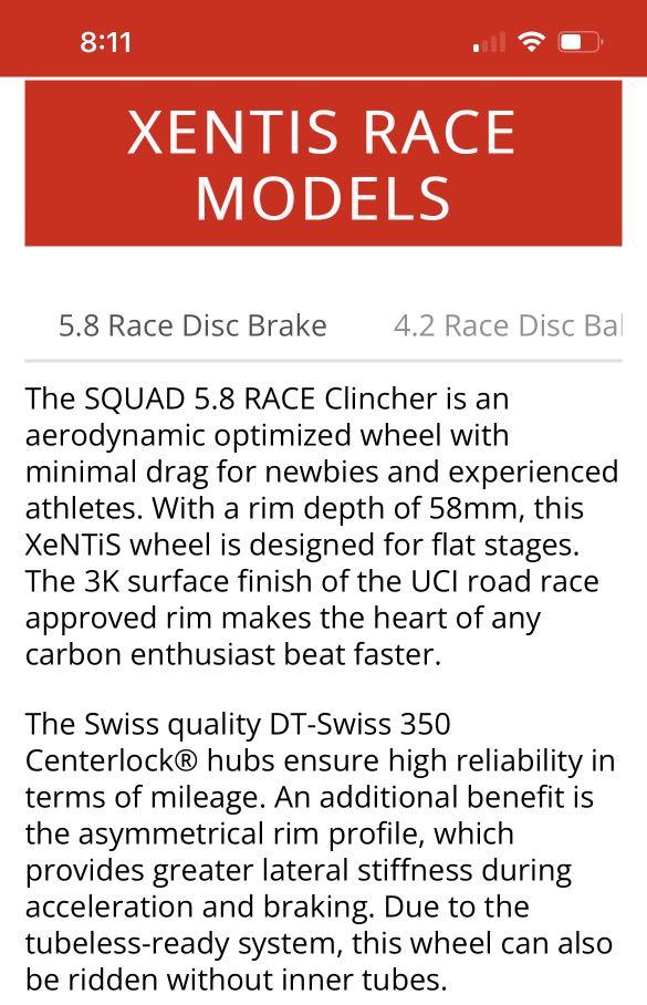 Xentis squad 5.8 Race wheelset , Sports Equipment, Bicycles & Parts ...