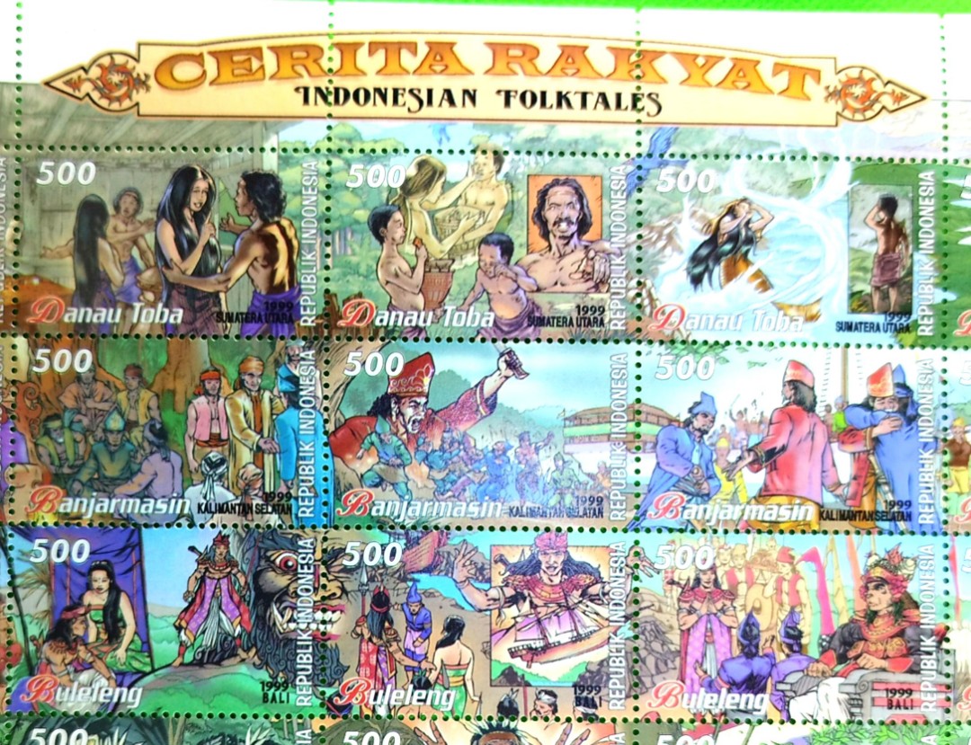 20 Perangko (1 set) seri Cerita Rakyat, Antik, Filateli di Carousell