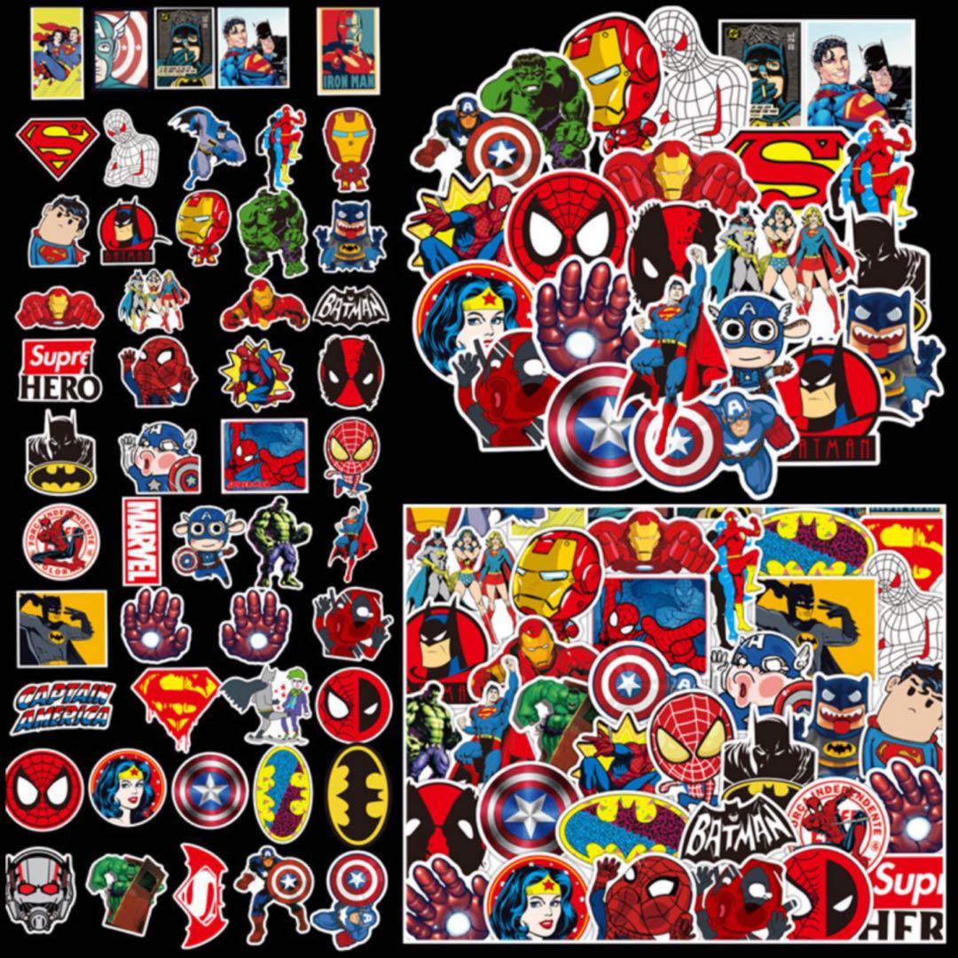 50Pcs/Set Marvel & DC Superhero Series 01 Captain America Iron Man ...