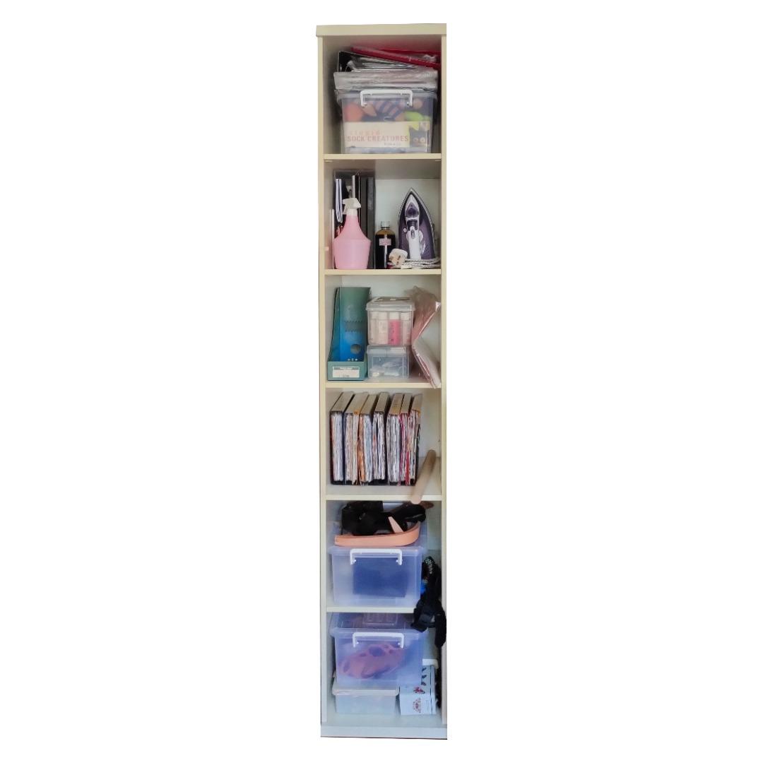 6 tier Tall Narrow Square Bookshelf Bookcase Book shelf Bookshelves ...