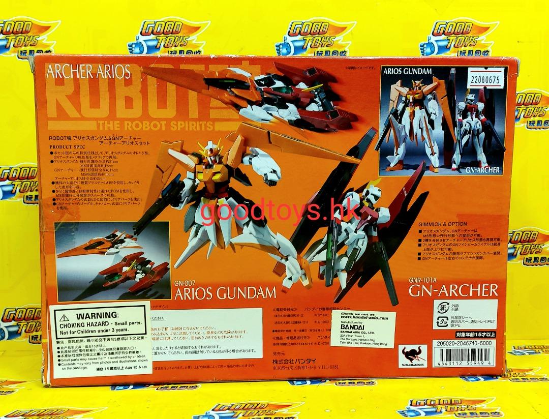 內全新盒殘 有變黃 BANDAI ROBOT魂 SP ARIOS GUNDAM & GN-ARCHER ARCHER ARIOS SET ...
