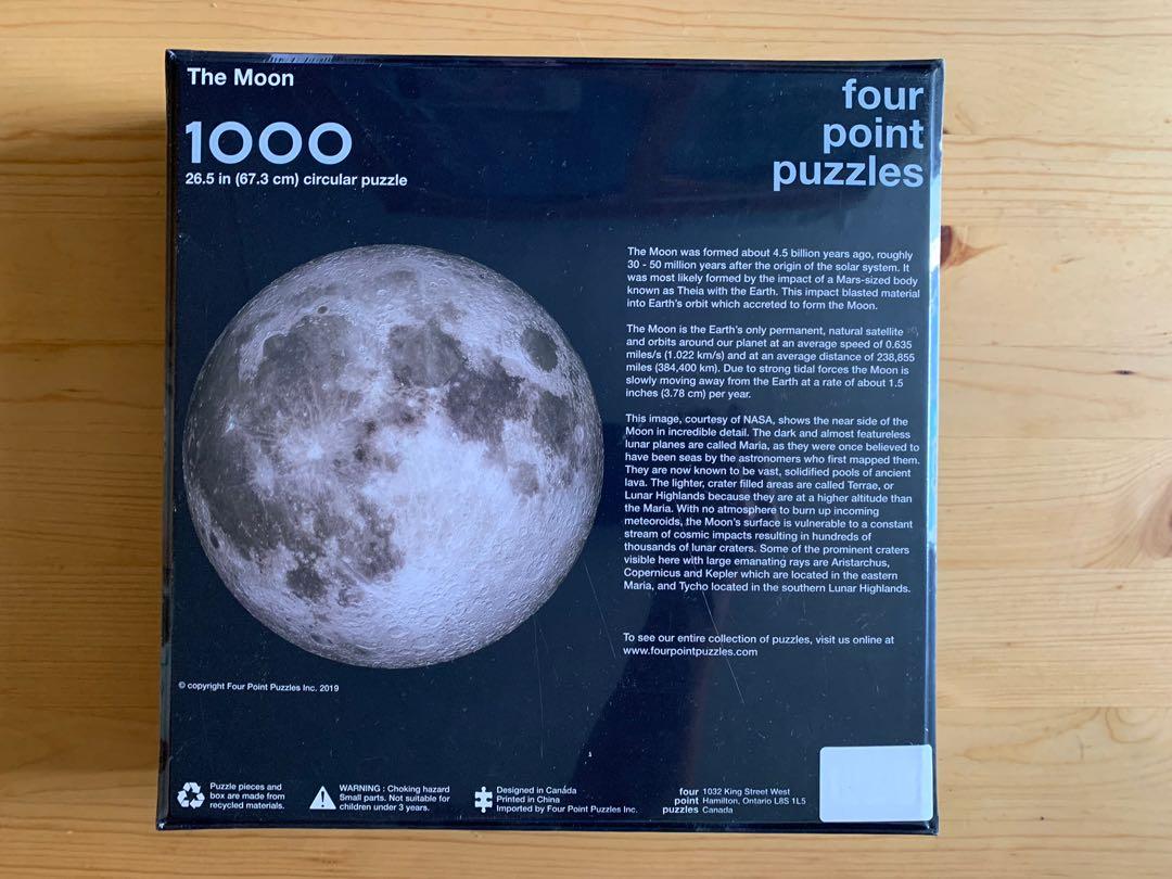 [全新正版] Four Point Puzzle - Moon 月球拼圖 - 1000塊, 興趣及遊戲, 玩具 & 遊戲類 - Carousell