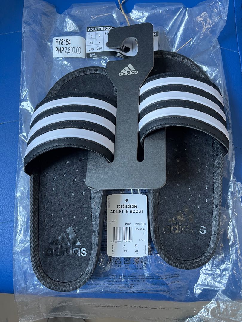 Adidas Adilette Boost Slides, Men's Fashion, Footwear, Slippers ...