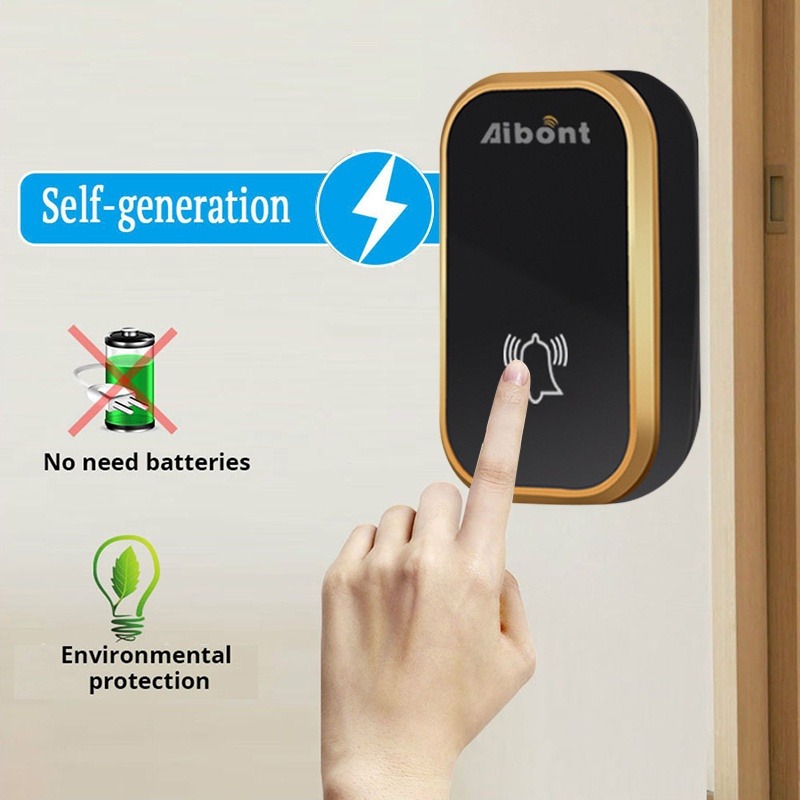 Aibont No Need Battery Wireless Doorbell 300 Meter Remote Call UK 3pin ...