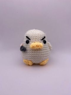 Crochet angry duck with knife meme plushie keychain, Hobbies & Toys ...