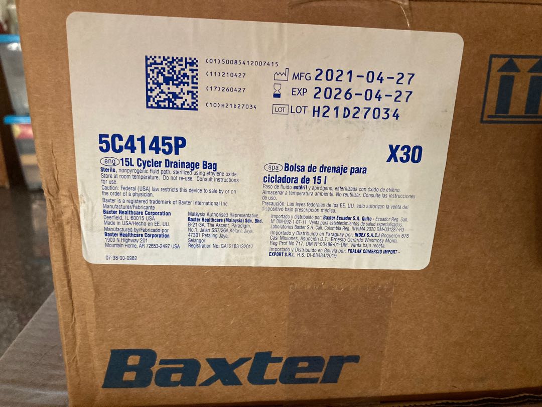 Baxter peritoneal dialysis, Health & Nutrition, Medical Supplies ...