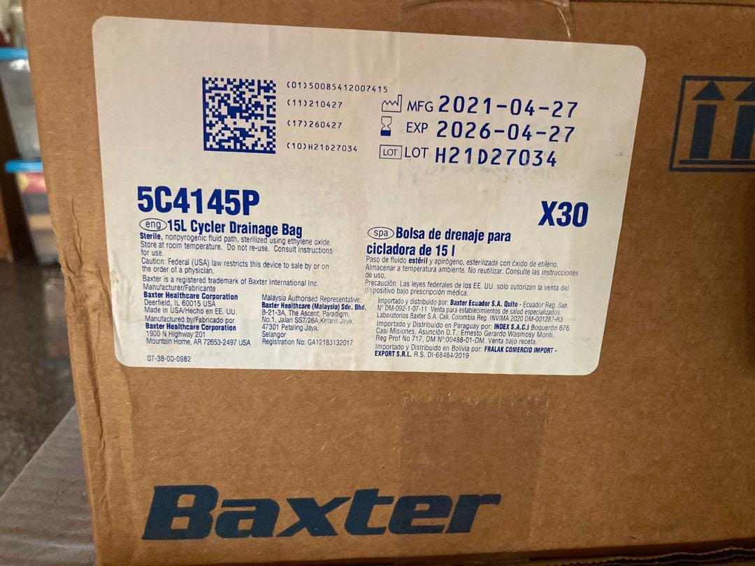 Baxter peritoneal dialysis, Health & Nutrition, Medical Supplies ...