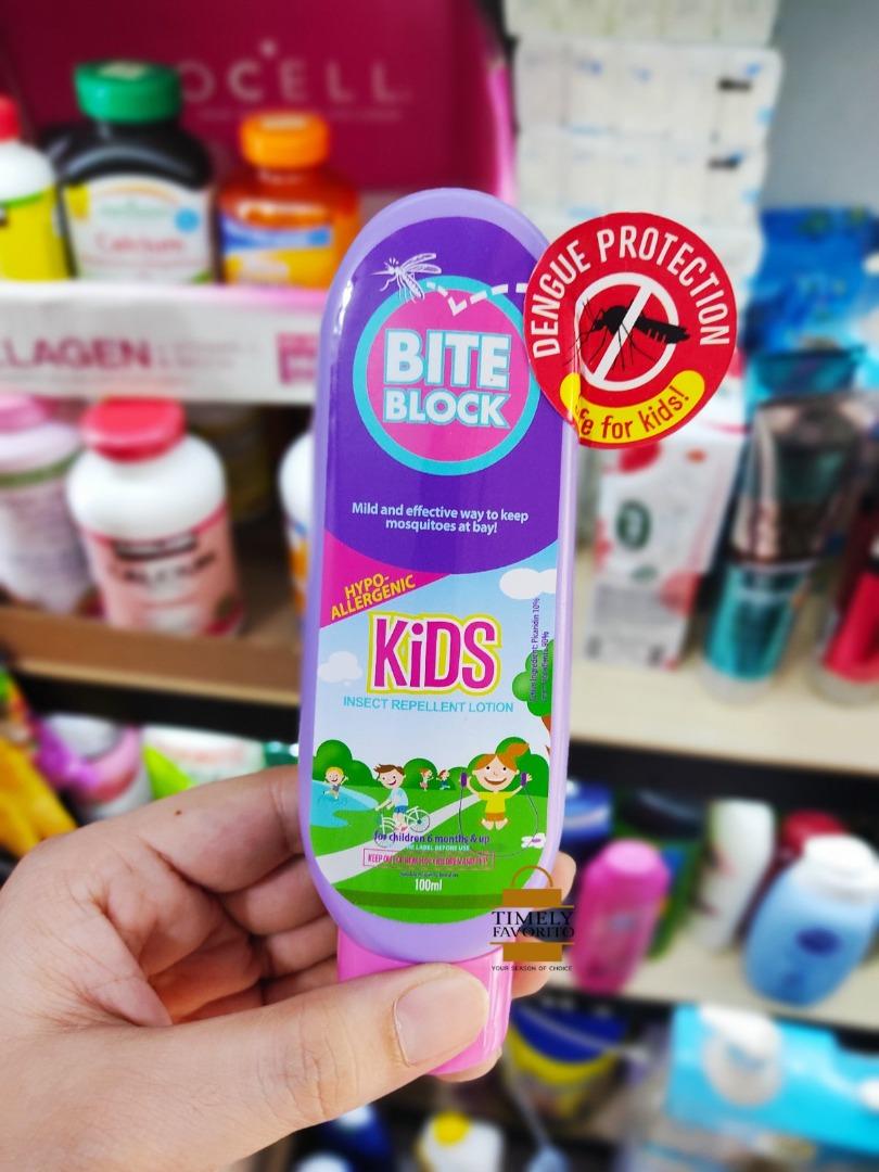 Bite Block Kids Deet-Free Lotion 100mL, Beauty & Personal Care, Hands ...