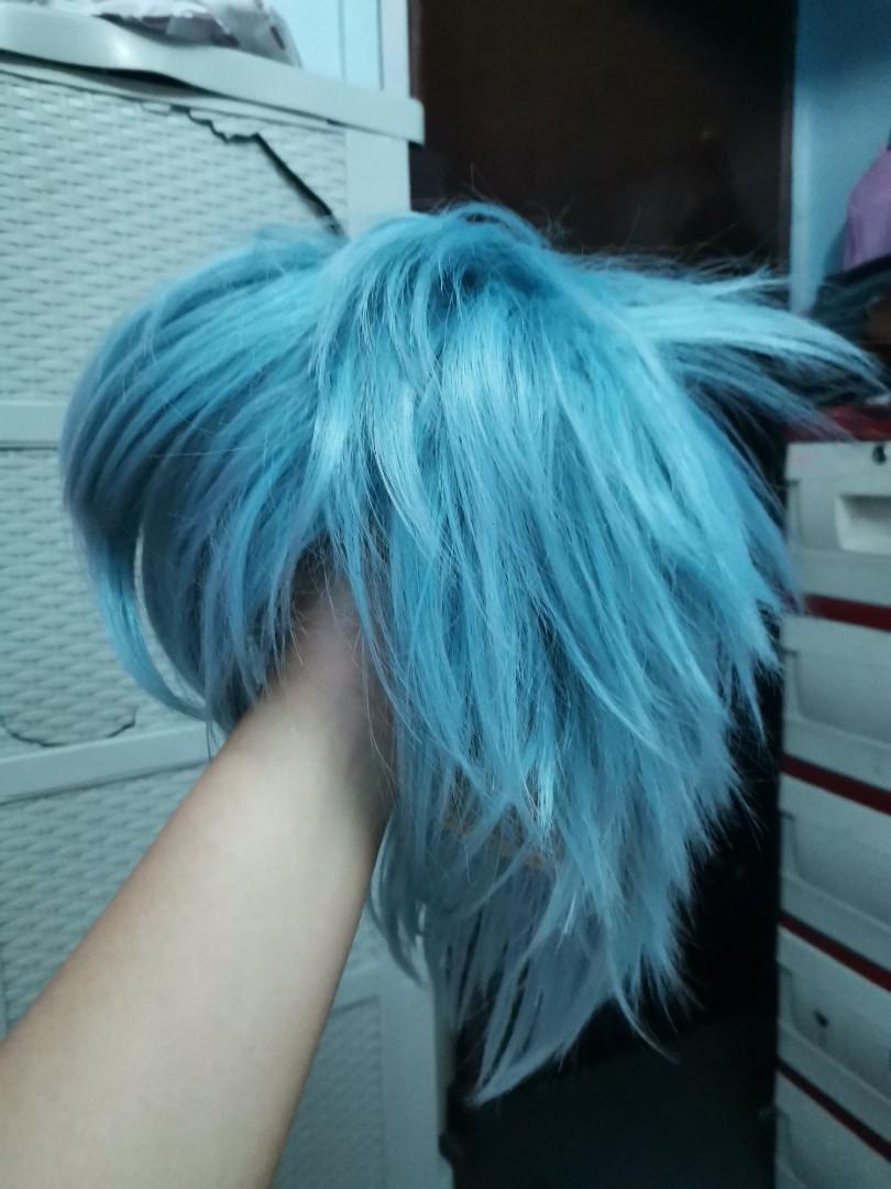 blue mullet styled wig shigaraki cosplay, Beauty & Personal Care, Hair ...