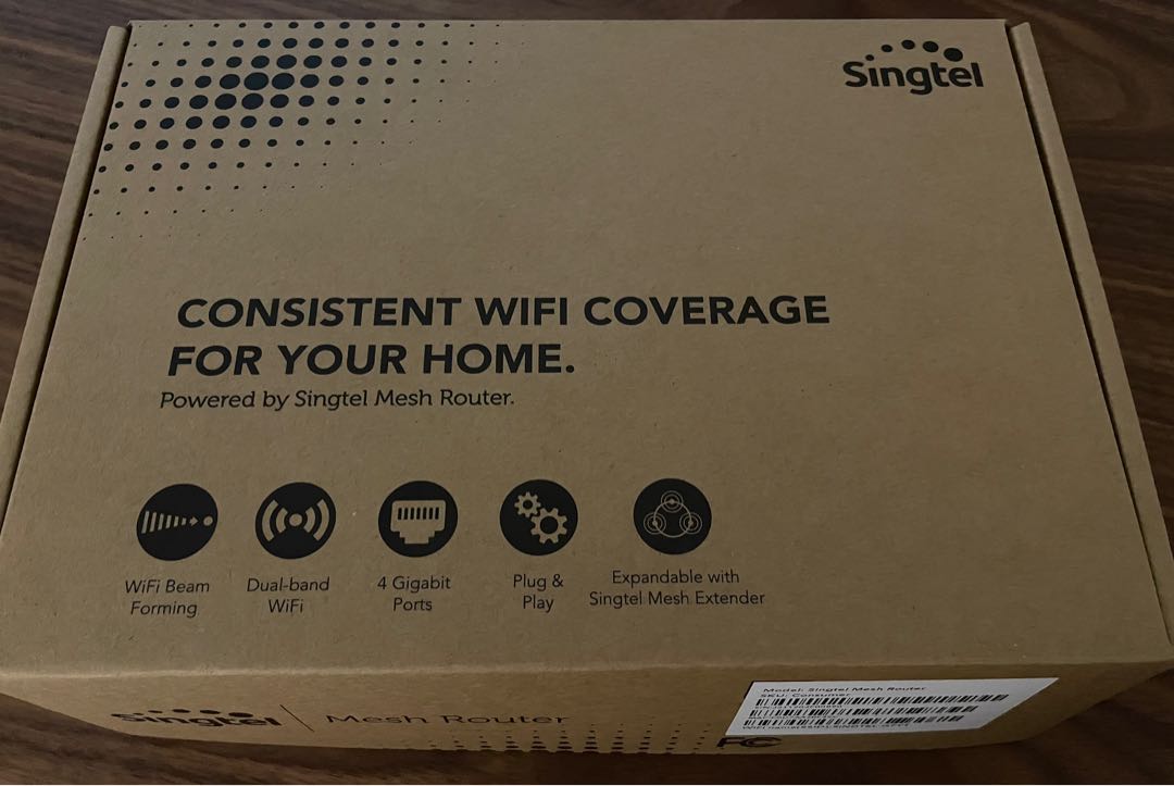 (Brand new) Singtel mesh router, Computers & Tech, Parts & Accessories ...