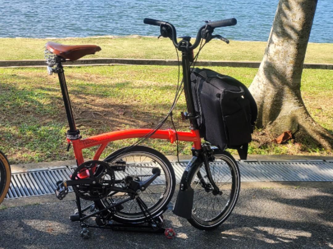 Brompton rocket red h6r c line black edition BE, Sports Equipment ...