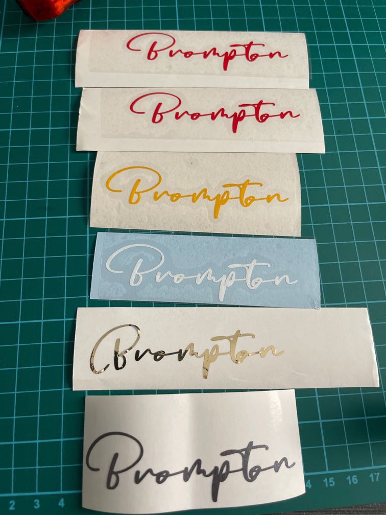 Brompton signature sticker, Sports Equipment, Bicycles & Parts, Parts ...