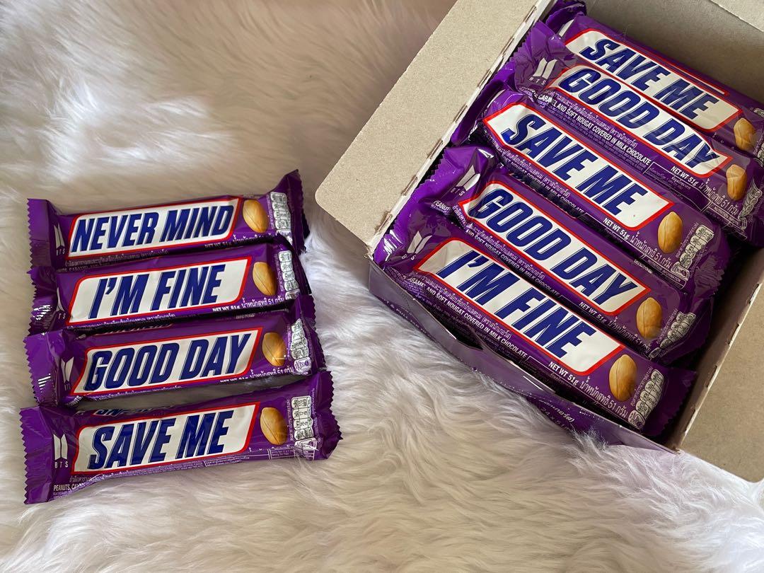 Bts snickers 51g 24 pcs 1 box, Food & Drinks, Packaged & Instant Food on Carousell