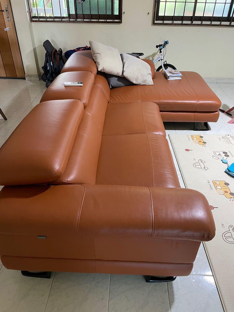 Cellini Korus L Shape Full Leather Sofa, Furniture & Home Living ...