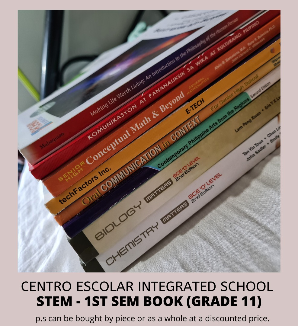 Centro Escolar Integrated School - Grade 11 STEM (1st Semester) Books ...