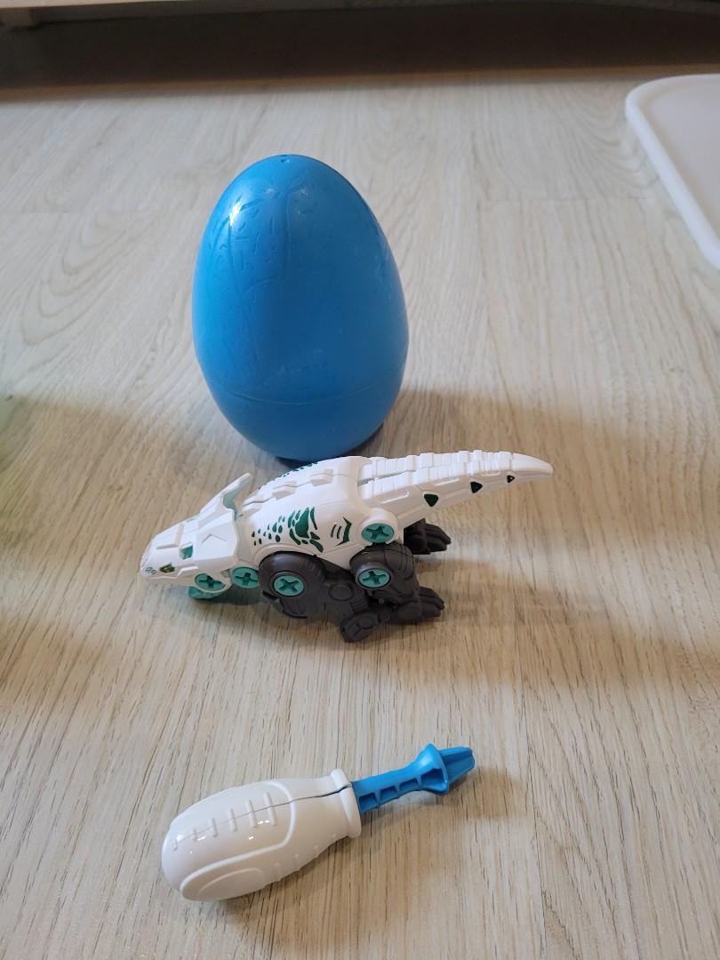 DIY bongkar pasang dino set + obeng + telur ukuran kecil, Toys ...
