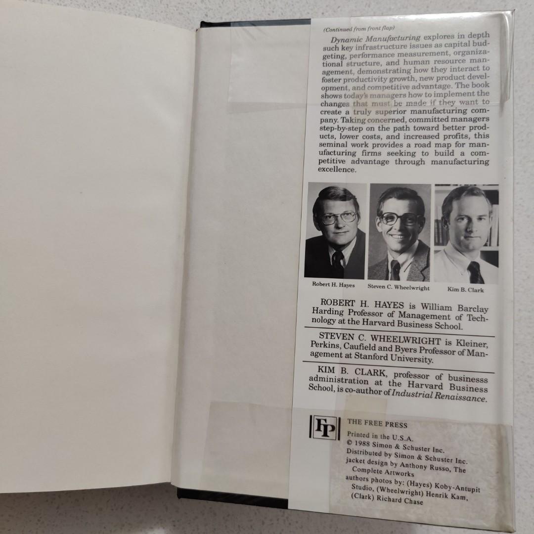 Dynamic Manufacturing - Creating The Learning Organization - by Robert ...