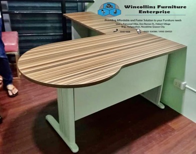 Executive table L type / office table, Furniture & Home Living ...